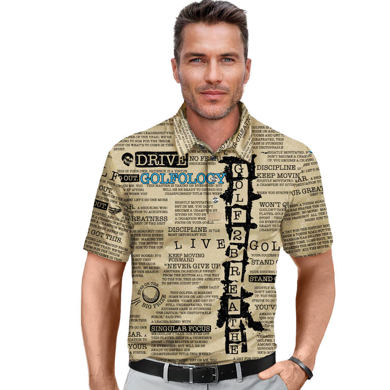 Jamie Sadock Golfology Print Polo Pga Tour Superstore